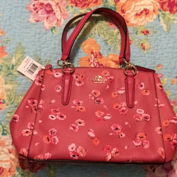 Coach | Bags | Coach Pink Floral Satchel | Poshmark